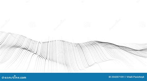 wave of particles digital wave background concept abstract technology