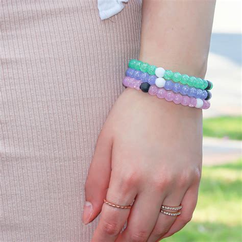 Glitter Beaded Bubble Bracelets 6 Pack