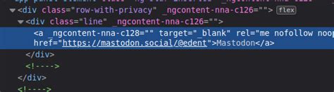rel me links are not rendered in the source code · issue 6668