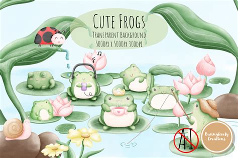 Cute Frogs Graphic By Bunnylovely · Creative Fabrica