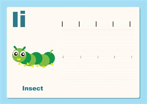 Premium Vector Vector Illustration Alphabet Letter I Insect Exercise