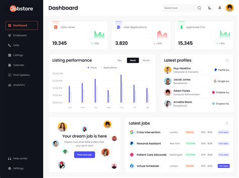 jobstore job finder dashboard design on behance