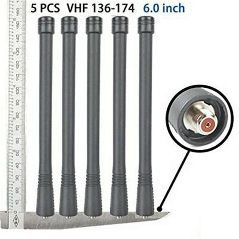 Lot 5 Vhf 6 Antenna 136 174mhz For Xts2500 Xts3000 Xts3500 Xts5000 Radio Ebay