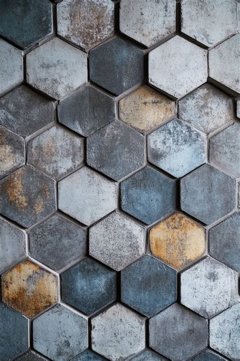 Hexagonal Tile Wall Close Up Stock Image Image Of Geometric