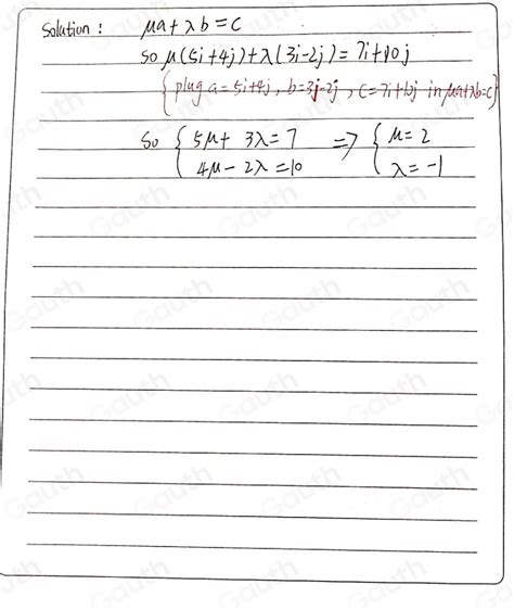 Solved Given that a i j b i j and c i j find parameters μ and λsuch that mu a lam