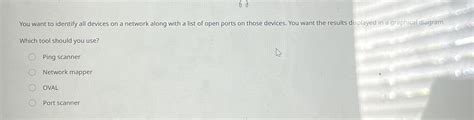 solved you want to identify all devices on a network along
