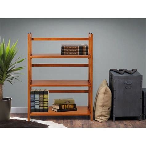 Small Folding Bookcase Stackable Dorm Room Furniture Book Organizer