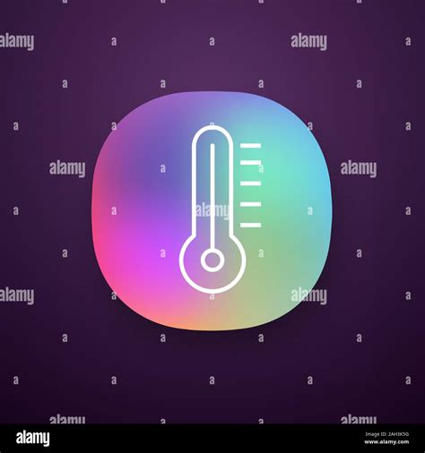 Thermometer App Icon Air Temperature Measurement Ui Ux User Interface Web Or Mobile