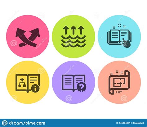 technical algorithm evaporation and technical documentation icons set