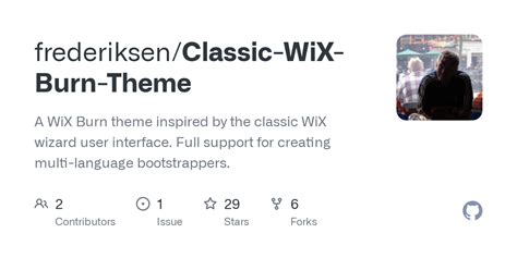 github frederiksen classic wix burn theme a wix burn theme inspired