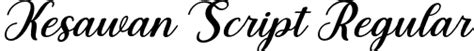kesawan script windows font free for personal