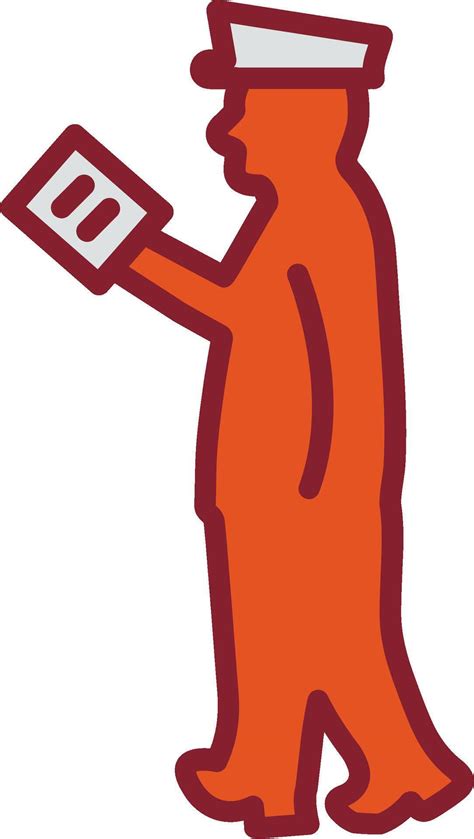 Guard Checking Passport Vector Icon 41822580 Vector Art At Vecteezy