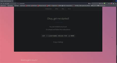 CTF HackTheBox Machines Devzat README Md At Master Xplo T Sec CTF GitHub