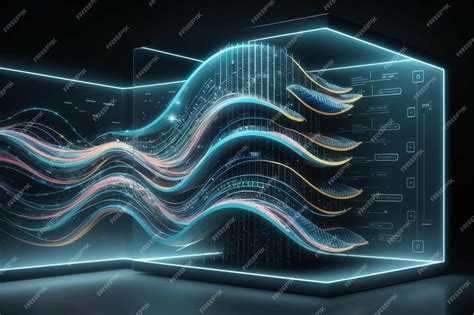 Abstract Digital Technology Background Big Data Visualization High