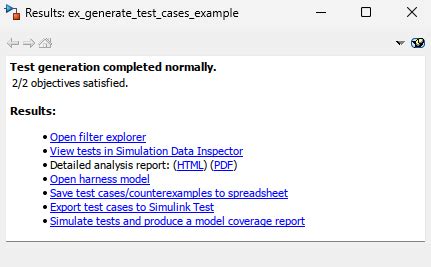 Generate Test Cases For Model Decision Coverage MATLAB Simulink