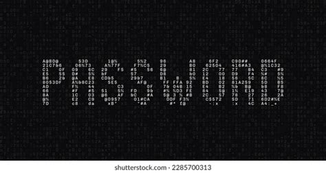 Ascii Art Password Word Made Random Stock Vector Royalty Free