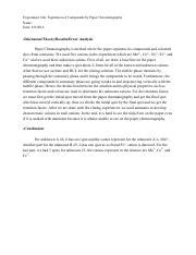 Chemistry Chromatography Pdf Experiment Title Separation Of Compounds By Paper Chromatography