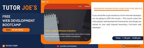 Tutor Joes Free Online Web Development Bootcamp Tamil
