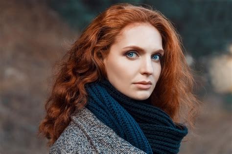 Premium Photo Closeup Portrait Of Redhead Girl