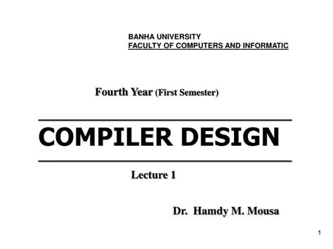 Ppt Compiler Design