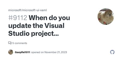 When Do You Update The Visual Studio Project Templates Issue Microsoft Microsoft Ui