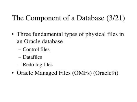 Ppt Oracle Database Components And Architecture Overview Powerpoint