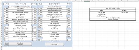 Automated Summary Based On Form Control Checklist Rexcel