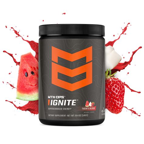 Mtn Ops Ignite Energy Drink Powder — Gluten Free Nootropic With Caffei