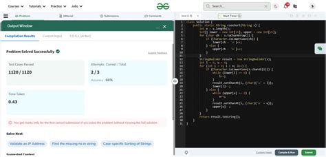 Solved Problem Of The Day Case Specified Sorting Of Strings