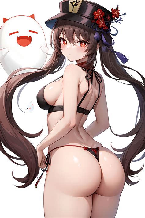 Rule 34 1other Ai Generated Ass Ass Focus Blush Boo Tao Genshin Impact Bra Breasts Brown
