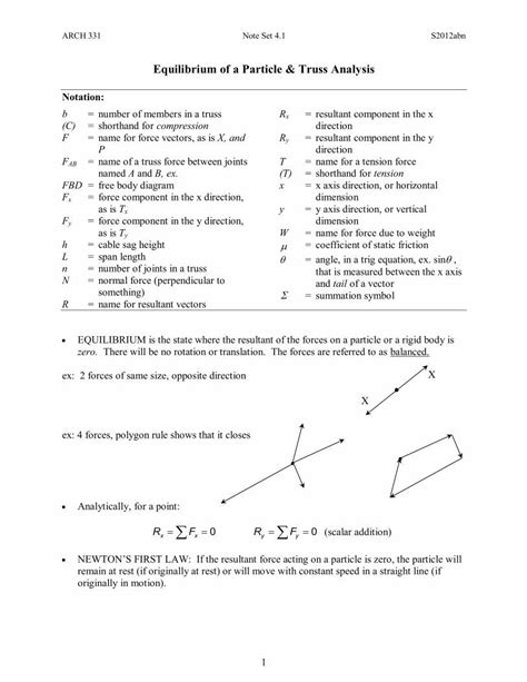 Pdf Equilibrium Of A Particle And Truss Analysis Dokumentips
