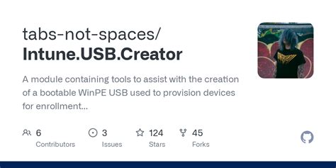 GitHub Tabs Not Spaces Intune USB Creator A Module Containing Tools To Assist With The