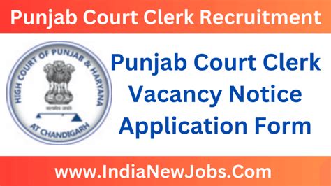 Tarn Taran Punjab Court Clerk Recruitment 2023 Offline Form Sarkari Naukri Network