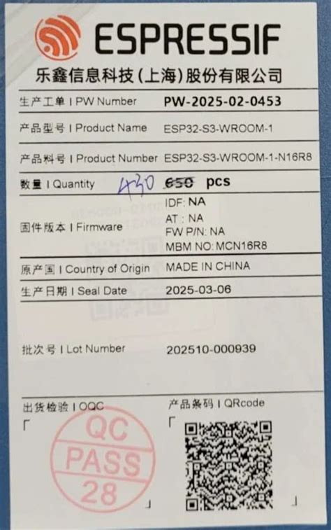 Espressif Systems 2 4ghz Esp32 S3 Wroom 1 N16r8 Espressif 3 V To 3 6 V Model Name Number