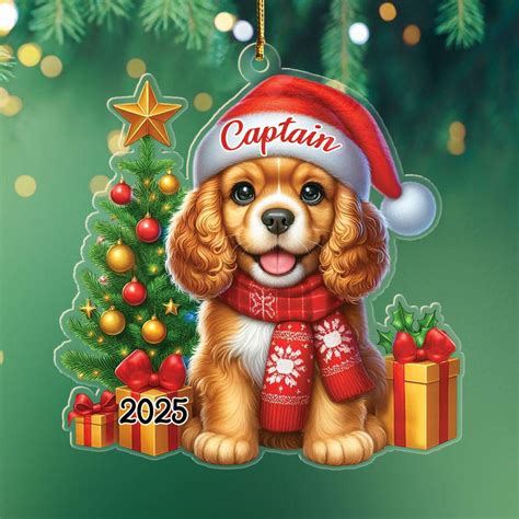 Personalized Cocker Spaniel Shaped Xmas Ornaments T For Pet Lovers