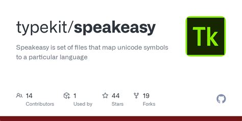 github typekit speakeasy speakeasy is set of files that map unicode