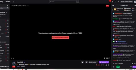 Keep Getting Error1000 Every 2 Mins When Watching Stream Started