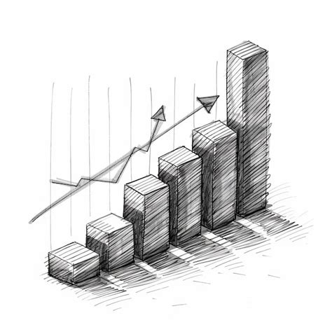 Premium Photo Graph Of Growth Hand Drawn Vector Illustration In