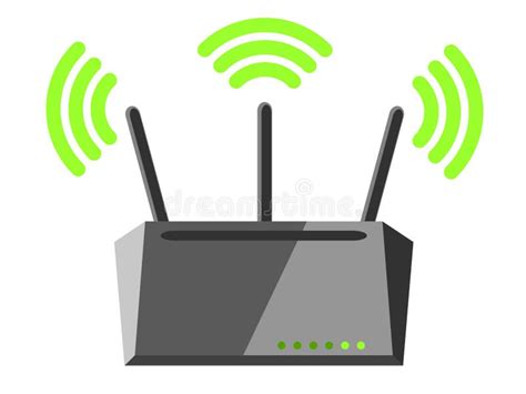 Illustration Of Wireless Router With Three Wi Fi Antennas Stock Vector Illustration Of Icon