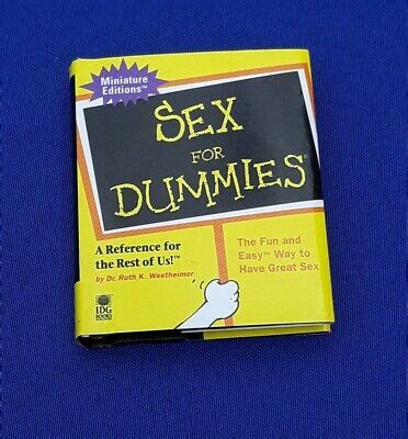 Sex For Dummies Miniature Editions By Westheimer Ruth EBay