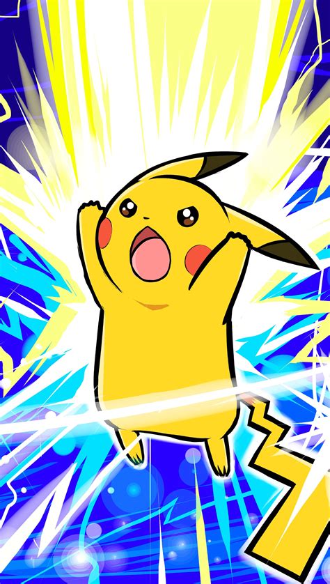 Pikachu Saltando Pokémon Anime Fondo De Pantalla Para Celular Móvil Y