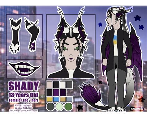 Artstation New Reference Sheet For My Human Hybrid Times Oc Shady