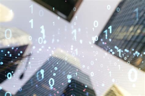 Premium Photo Abstract Virtual Binary Code Illustration On Office