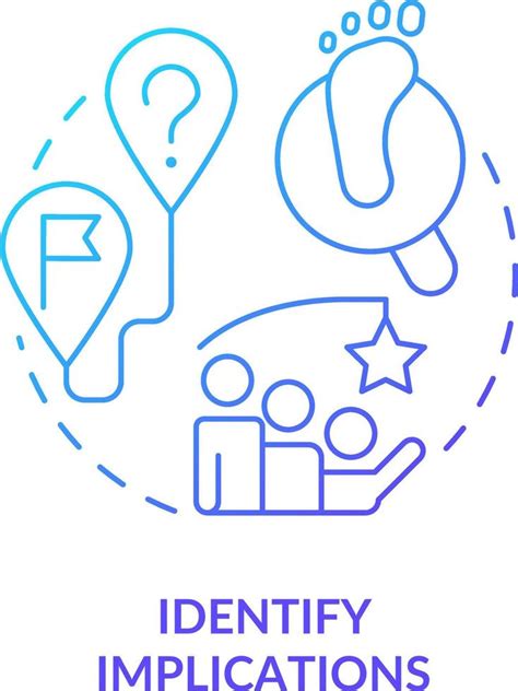 Identificar Trascendencia Azul Degradado Concepto Icono Efectos En Negocio Valores Mercado