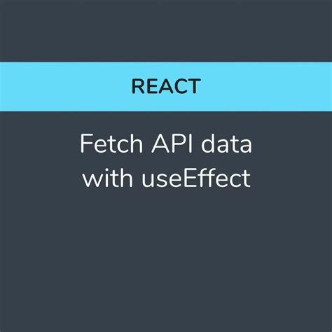 React Fetch Api Data With Useeffect Youtube