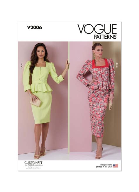 Vogue Patterns V2006 Misses Two Piece Dress Sewdirect