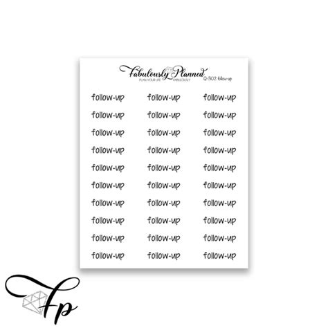 Follow Up Script Fabulously Planned