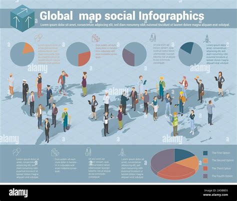 Global World Isometric Map Stock Vector Image Art Alamy