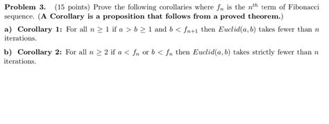 Solved Problem Points Prove The Following Chegg