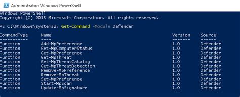 Управление Windows Defender с помощью Powershell Windows для